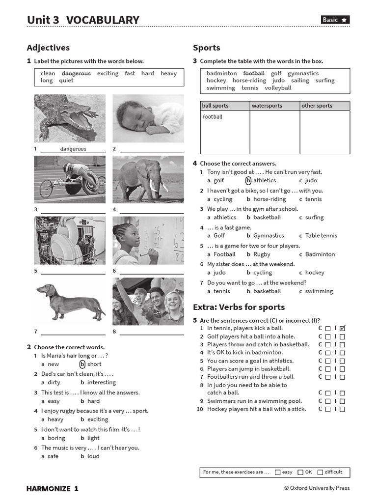 Harmonize 1 - Unit 3 - Extra Worksheet | PDF | Linguistics | Linguistic Morphology