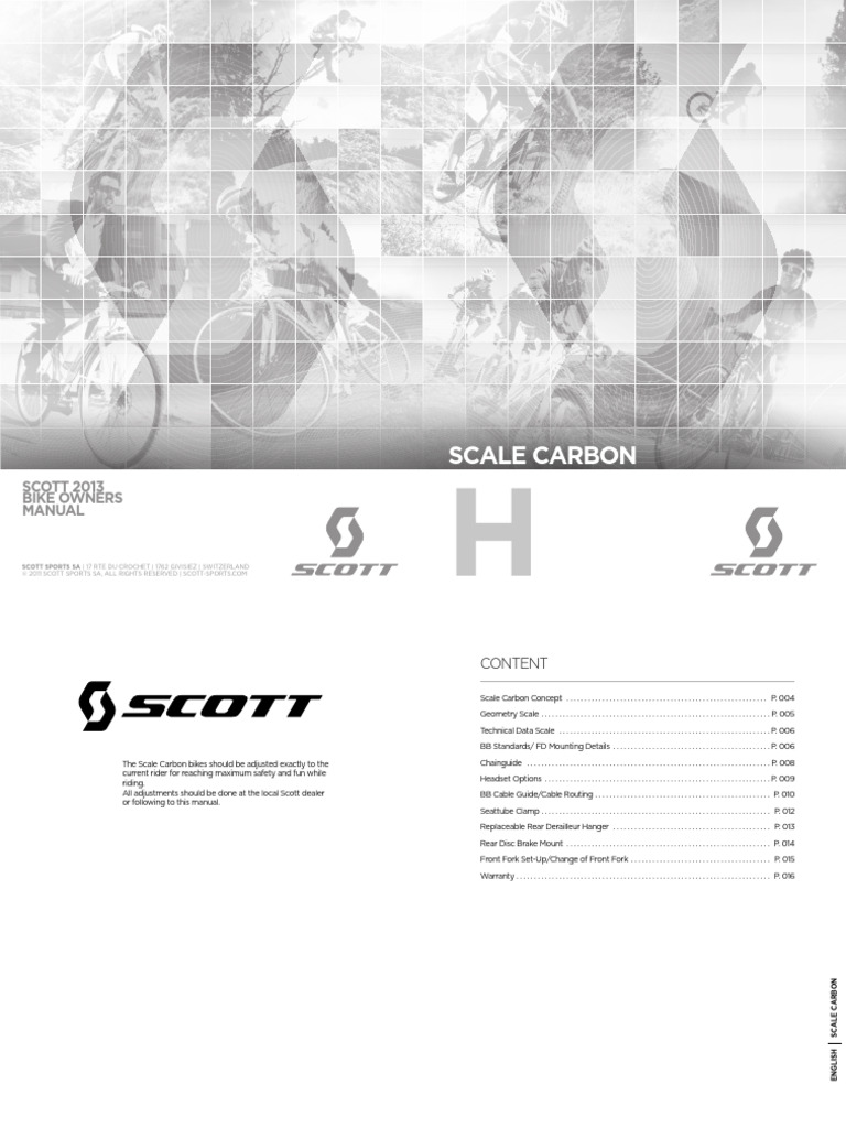 Scott Scale Carbon 2013 | PDF | Vehicle Technology