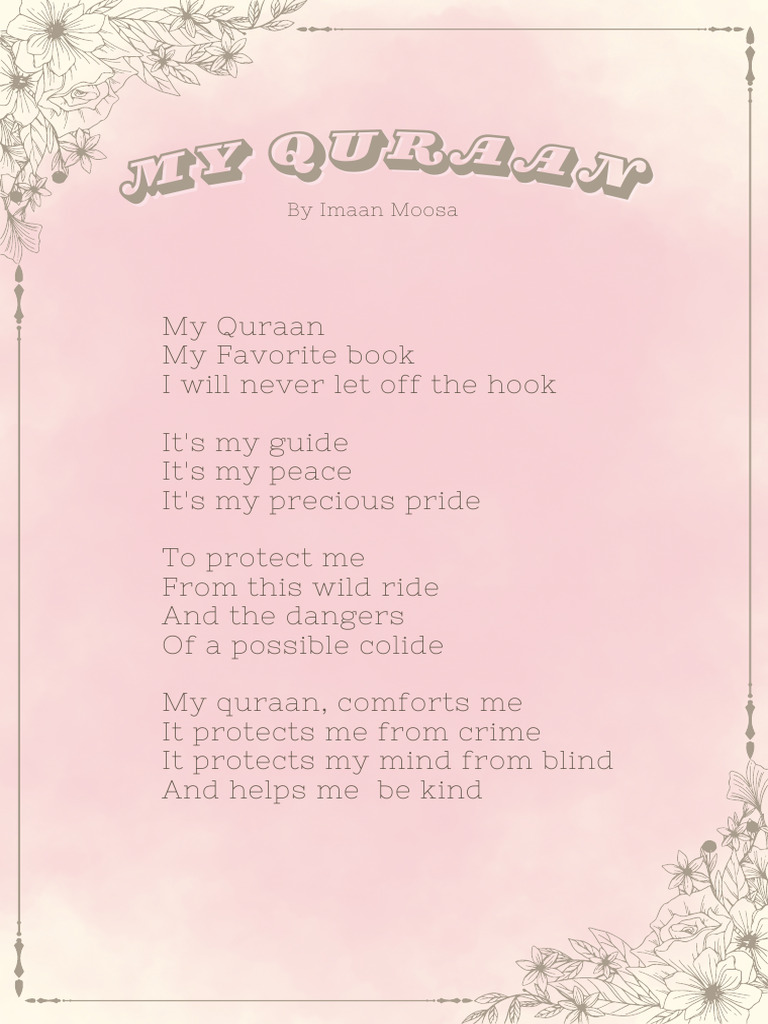 Islamic Poem Quraan | PDF