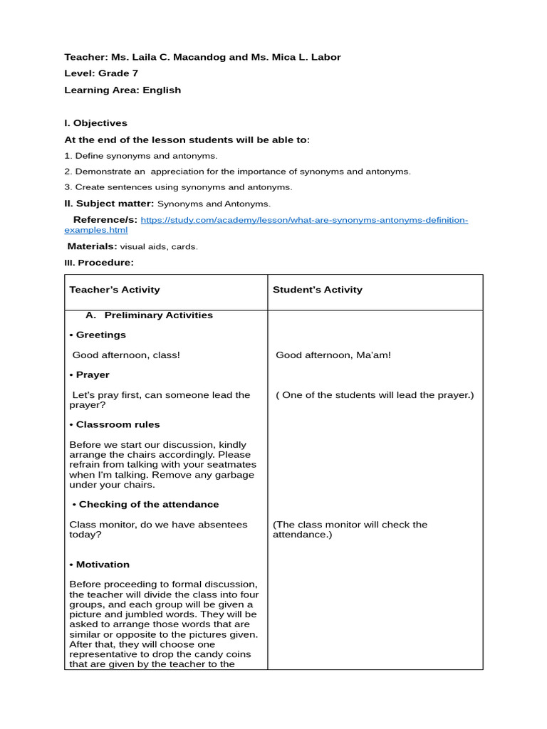 Lesson plan in ProfEd 7 (3) | PDF Lesson plan in ProfEd 7 (3) | PDF