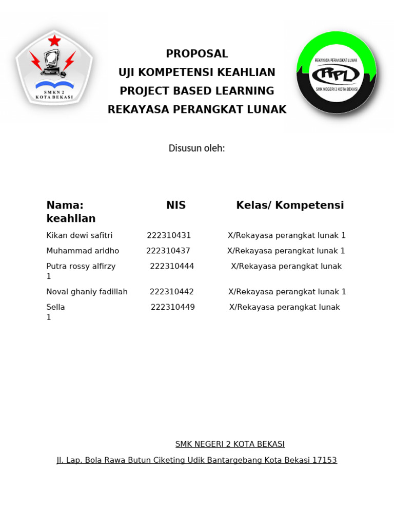 PROPOSAL PJBL KEL 3 | PDF