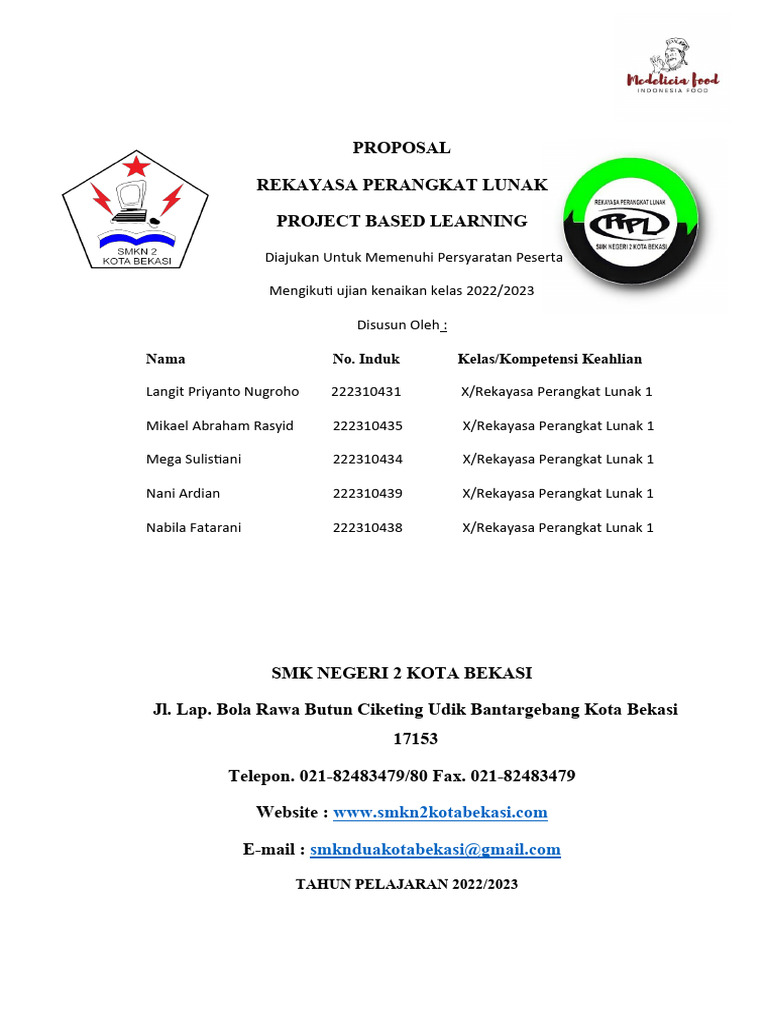 PROPOSAL PJBL KELOMPOK 5 | PDF