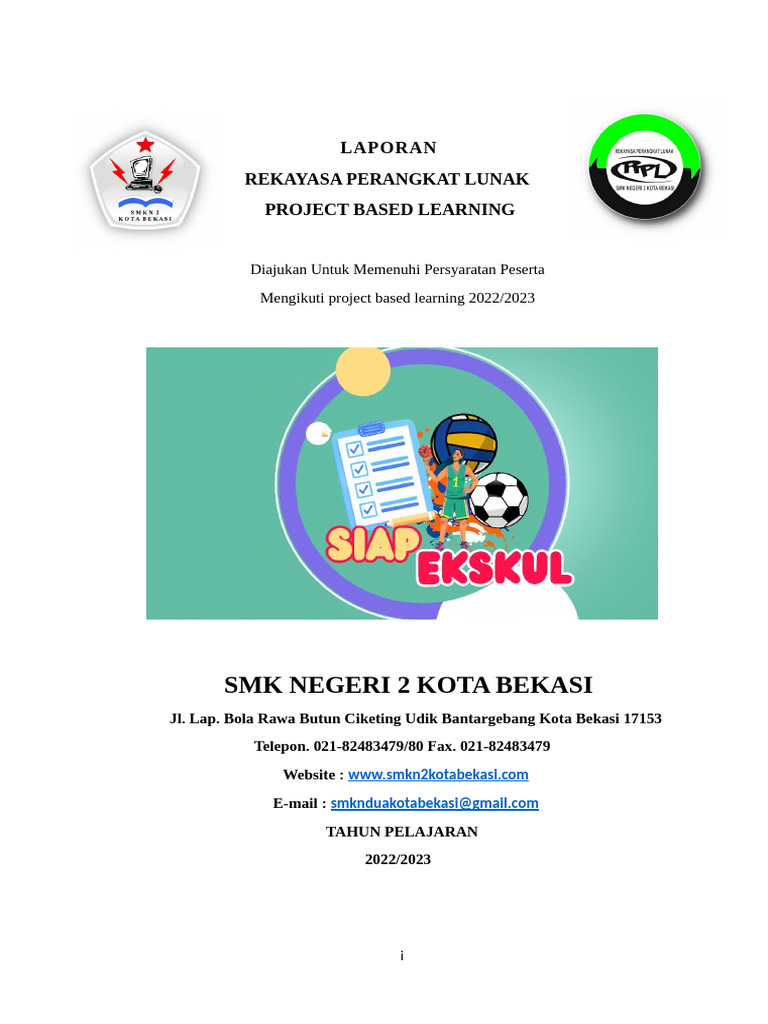 Laporan Project Based Learning RPL 2022 | PDF