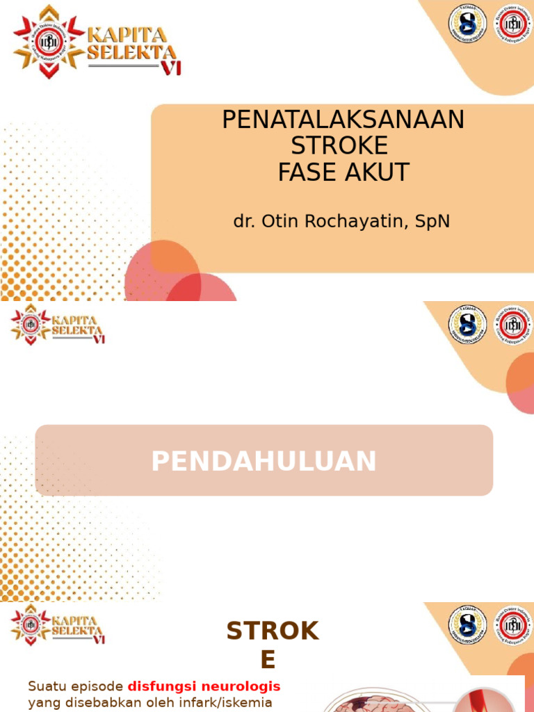 Penatalaksanaan Stroke Fase Akut | PDF