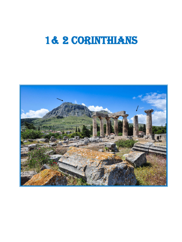 Corinthians 1 2 3 Edition Intro. Brief Outline Major Outline | PDF ...