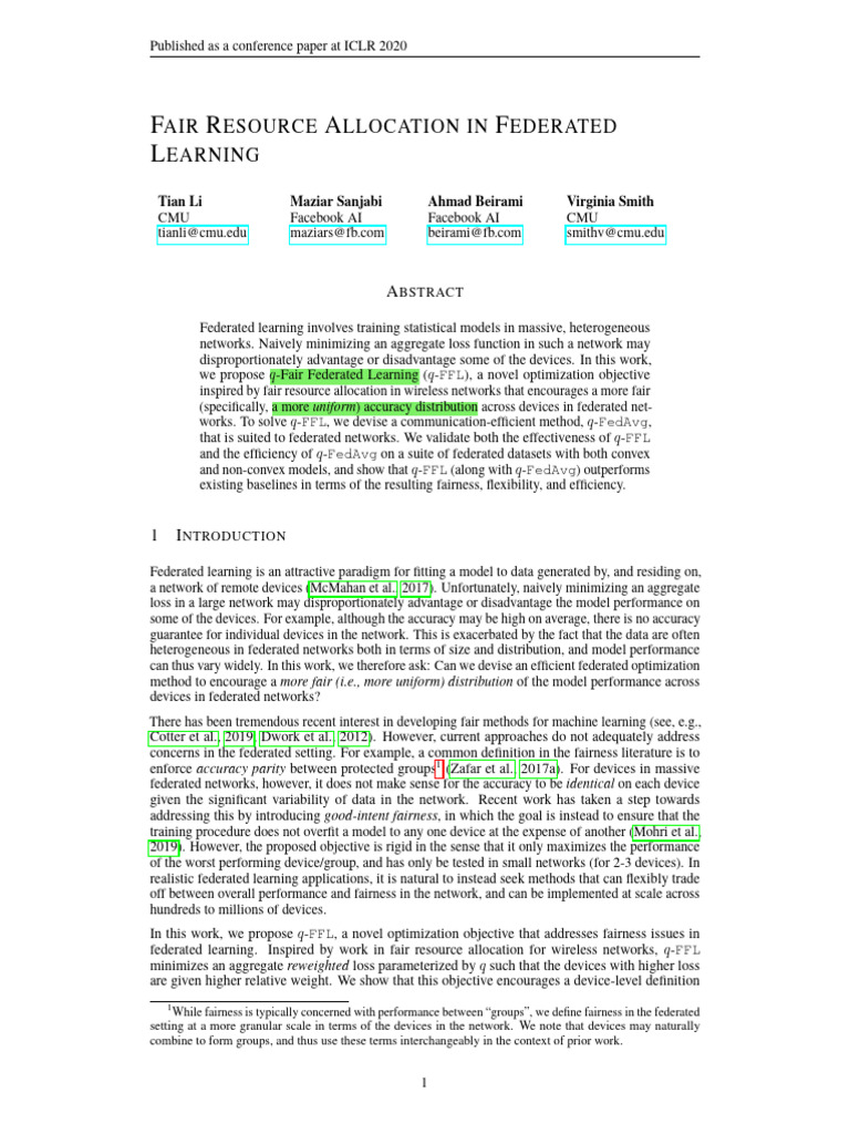 Fair Resource Allocation in Federated | PDF | Mathematical Optimization | Applied Mathematics