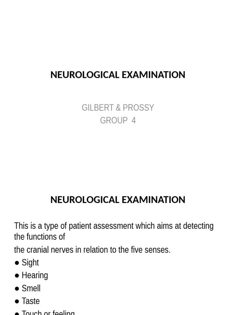 Neurological Examination | PDF | Neurology | Paresthesia