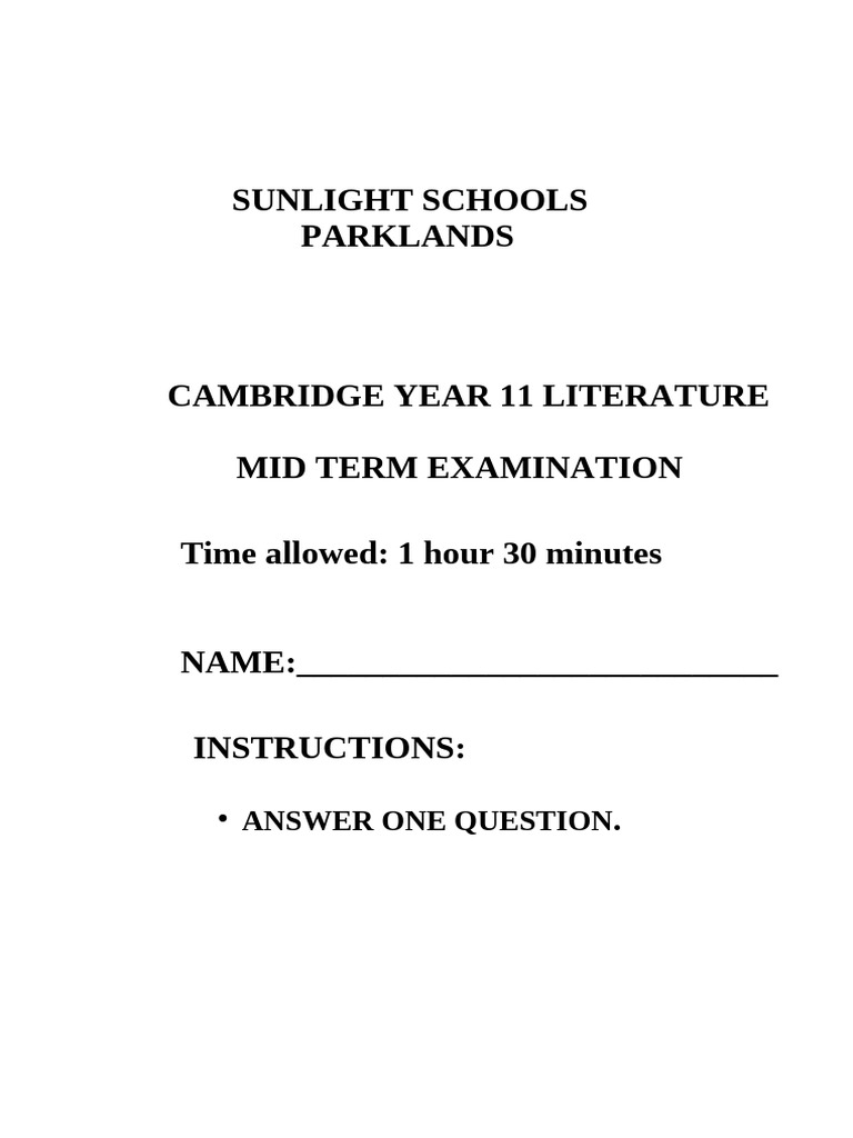 Lit Yr11 | PDF