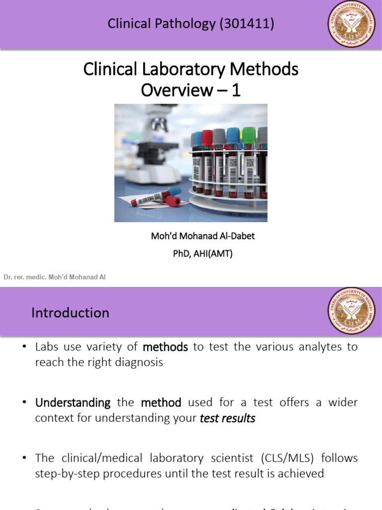 Clinical Laboratory Testing Methods Explained | PDF | Assay | Laboratories
