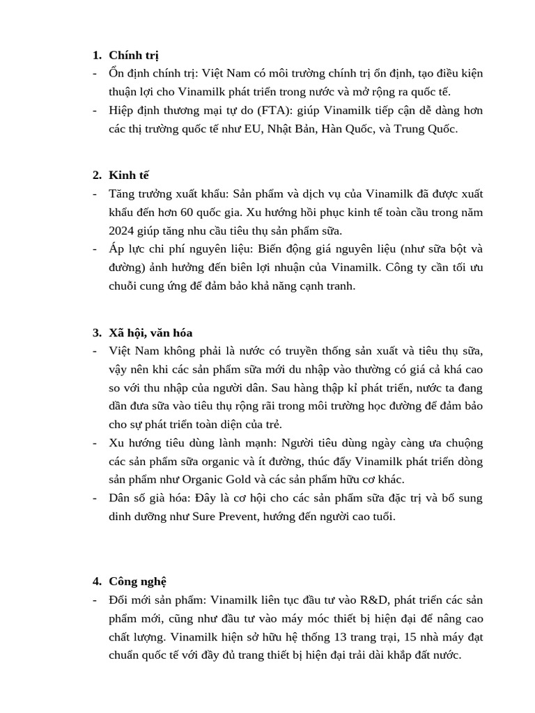 Phân tích môi trường ngoài doanh nghiệp bt qtri | PDF