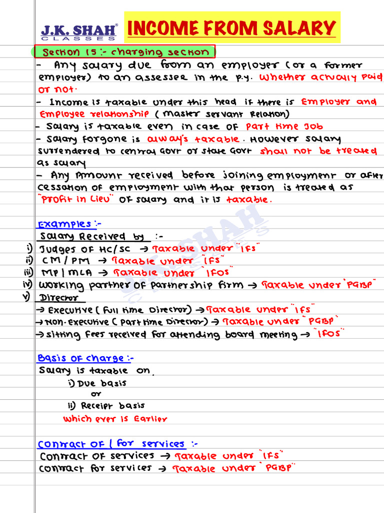 Income from Salary: Key Allowances and Taxation | PDF | Employment | Meal