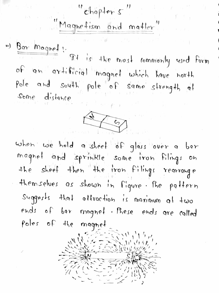 Magnetism and Matter Complete Notes | PDF | Applied And ...