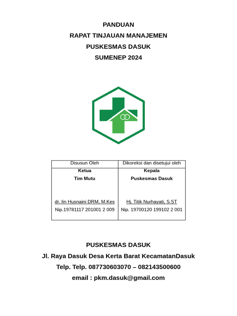 PANDUAN RTM Puskesmas Dasuk | PDF