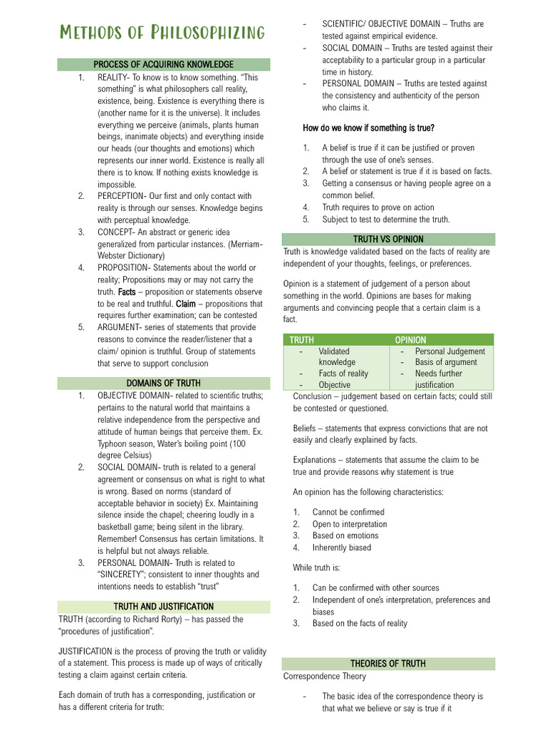 Philosophy | PDF | Truth | Knowledge