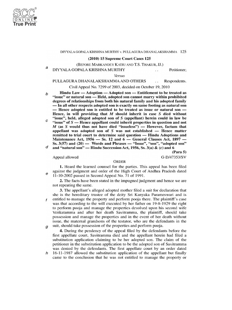 19 Diyyala Gopala Krishna Murthy v. Pullagura Dhanalakshamma | PDF