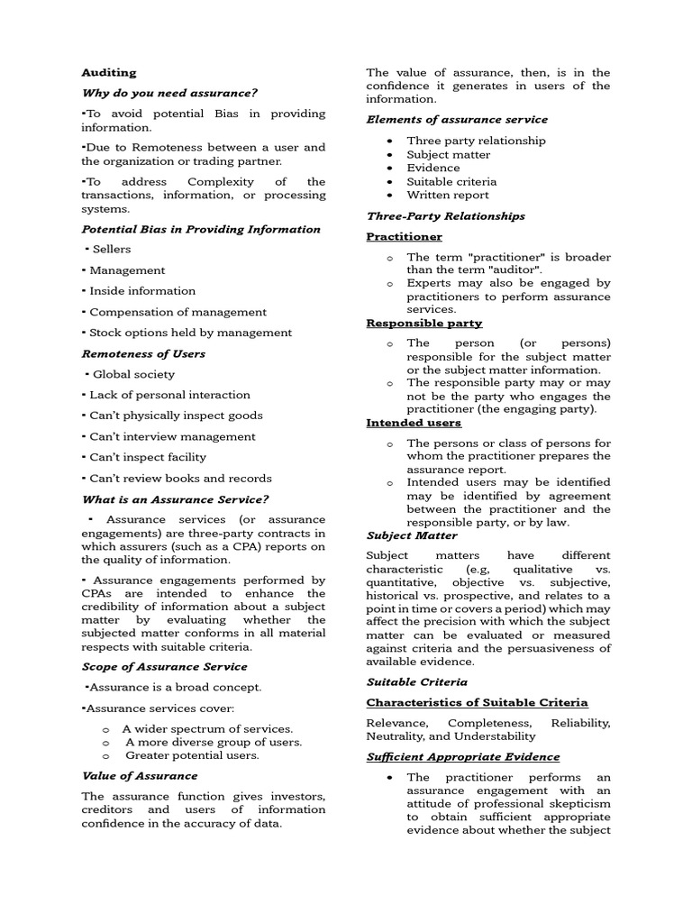 AUDIT FIRST TERM 2 | PDF | Audit | Internal Control