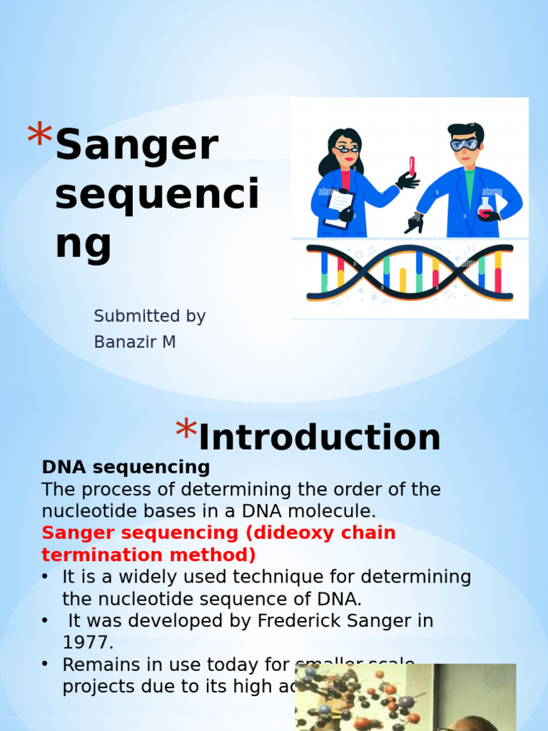 Sanger sequencing | PDF | Dna Sequencing | Primer (Molecular Biology)