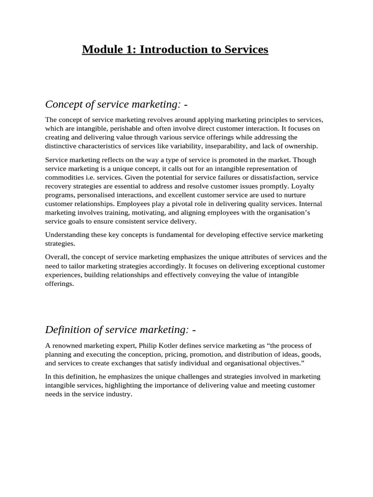 Service Marketing Fundamentals Explained | PDF | Marketing | Pricing