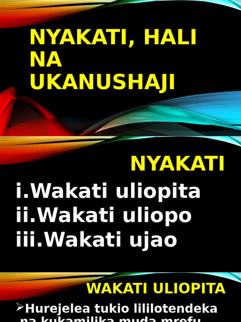 Nyakati, Hali Na Ukanushaji | PDF