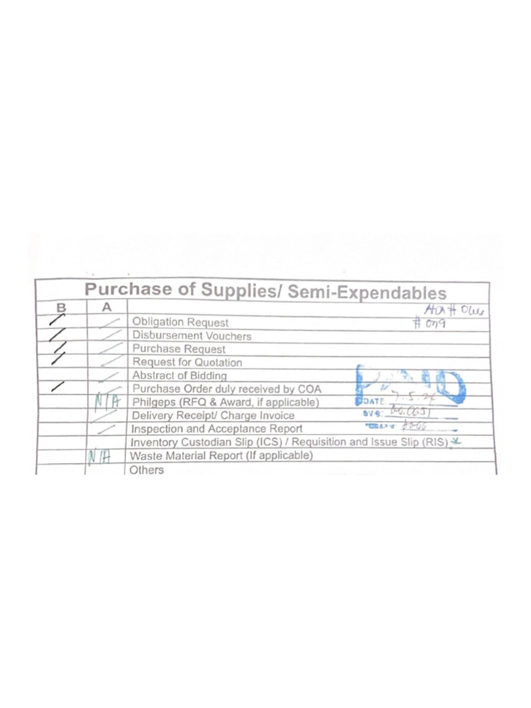 Purchase of Supplies Semi-Expendables | PDF
