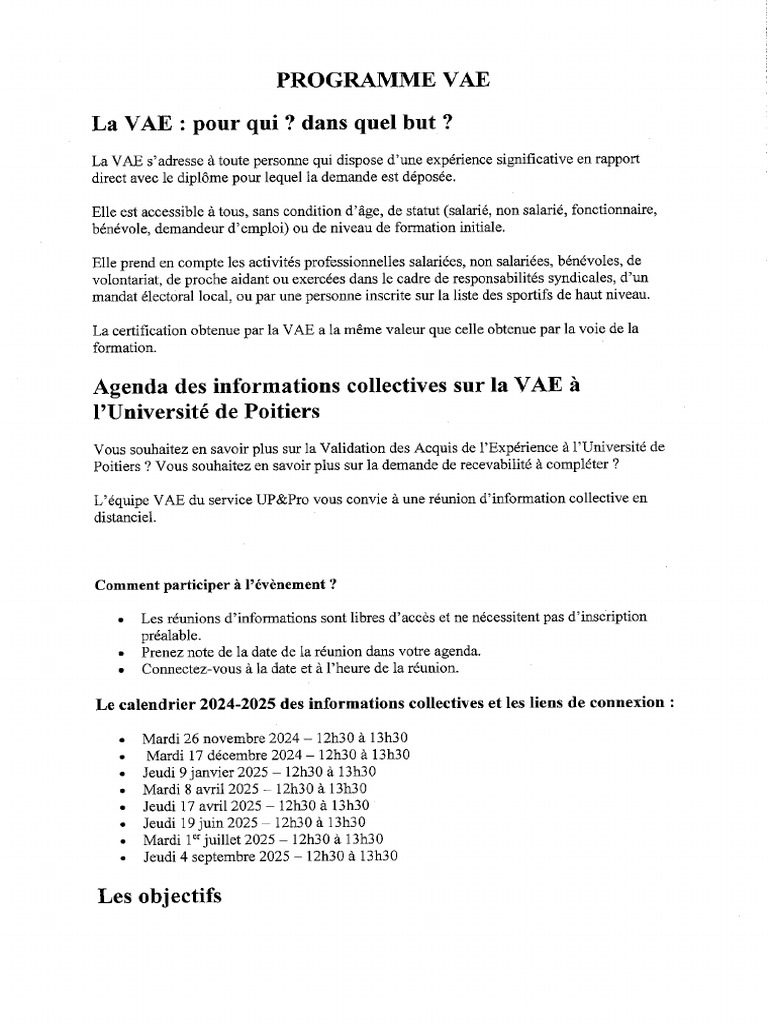 Programme VAE | PDF