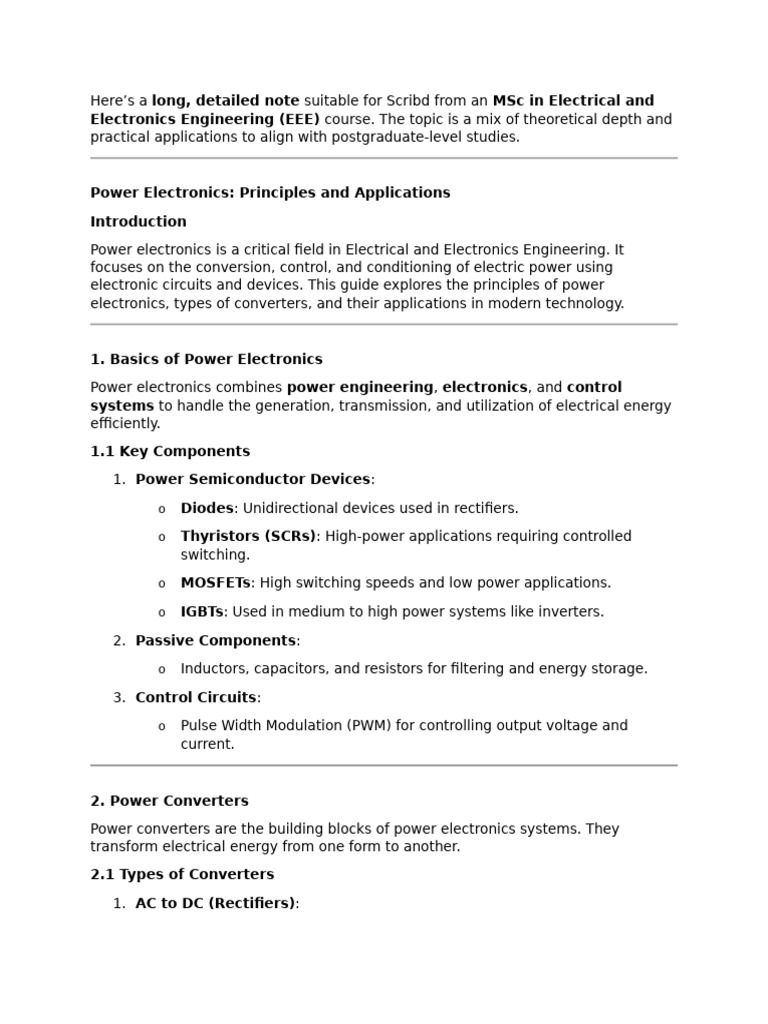 Power Electronics Principles and Applications | PDF | Power Electronics ...