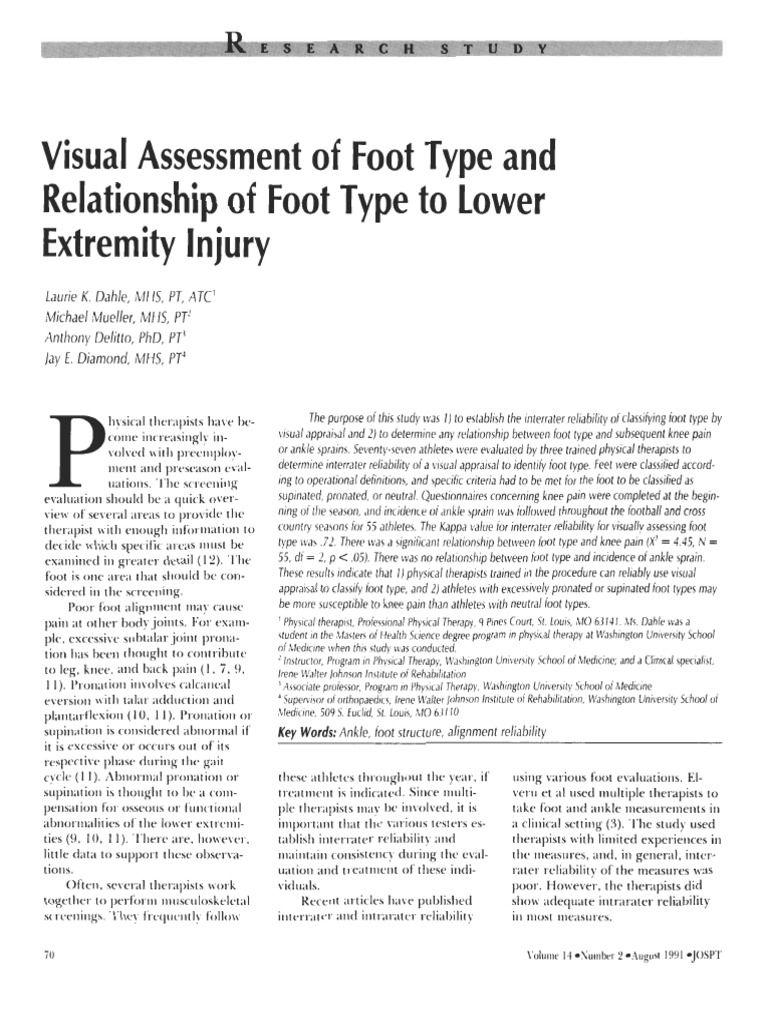 dahle-et-al-1991-visual-assessment-of-foot-type-and-relationship-of ...