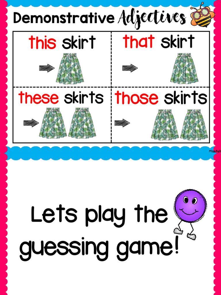 Demonstrative Adjectives | PDF