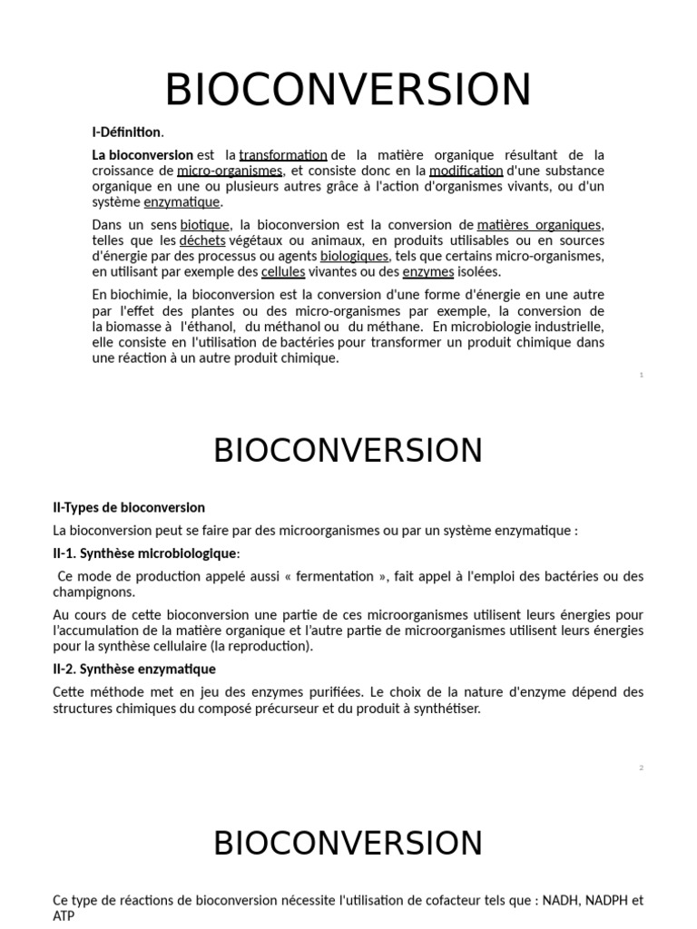 2 Bioconversion | PDF | Enzyme | Biotechnologie