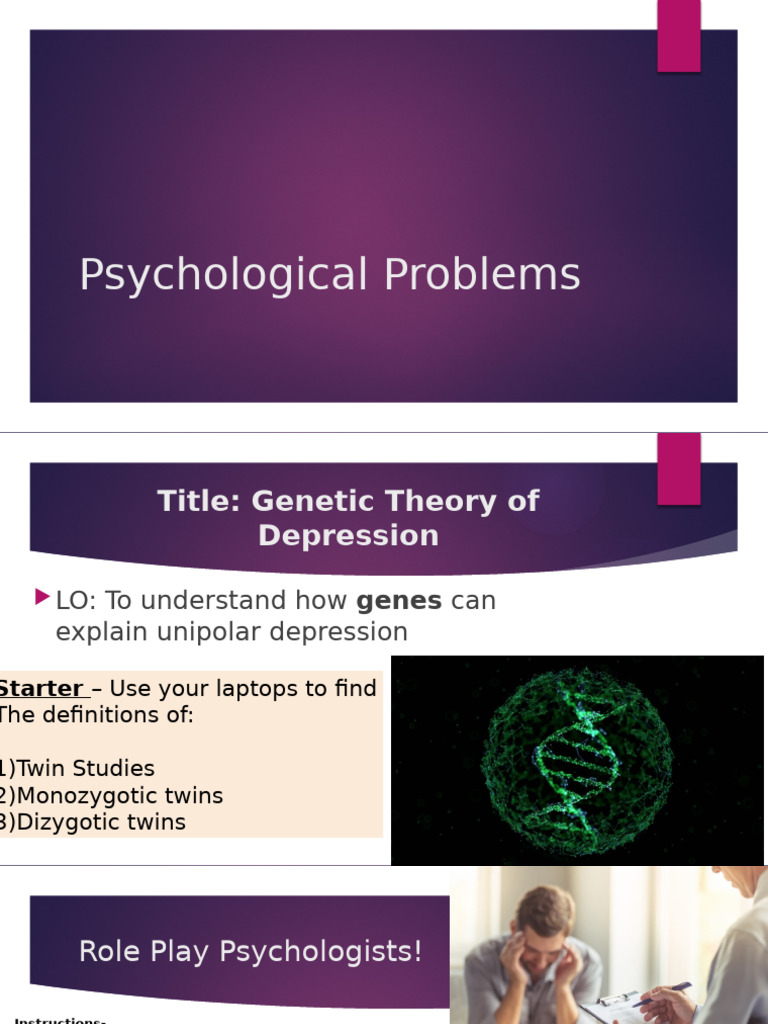 4. Depression-Genetic V2 | PDF | Twin | Major Depressive Disorder
