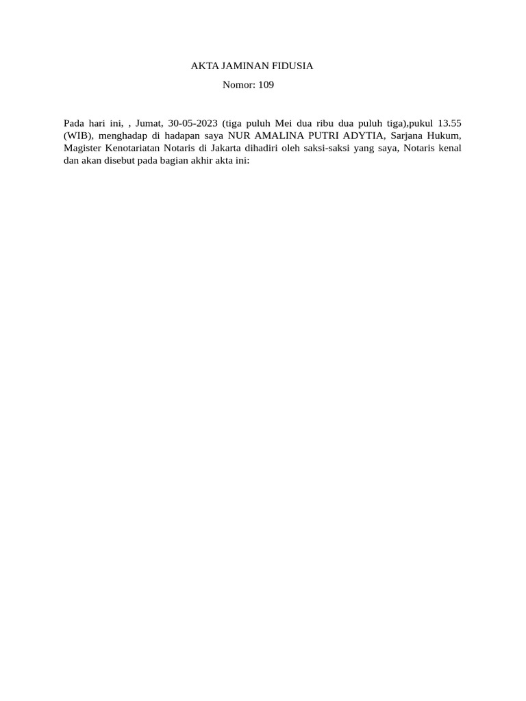 Akta Fidusia | PDF