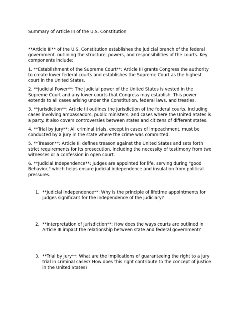 Article IIIconstitutionreading | PDF