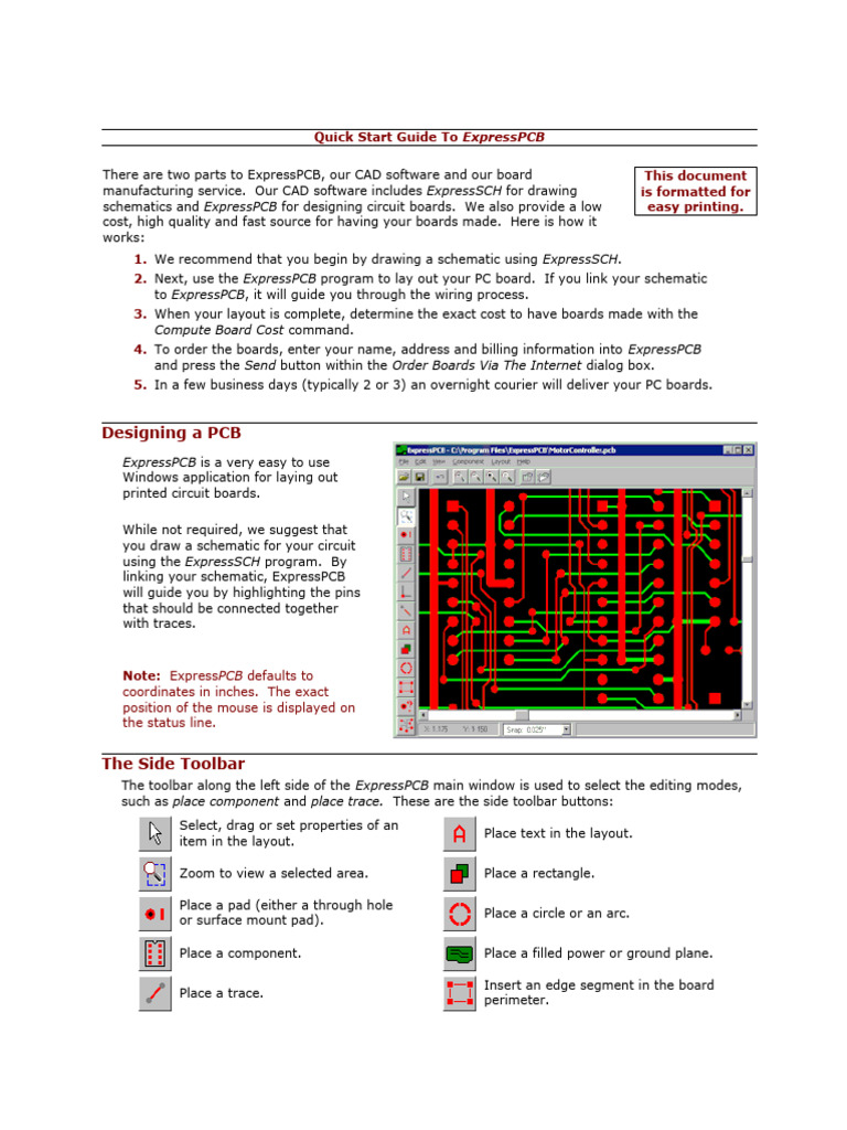 ExpressPCB 7 1 Quick Start | PDF | Printed Circuit Board | Button ...