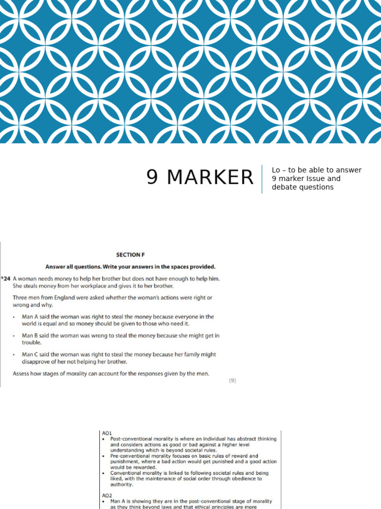 9 Marker - Morality | PDF