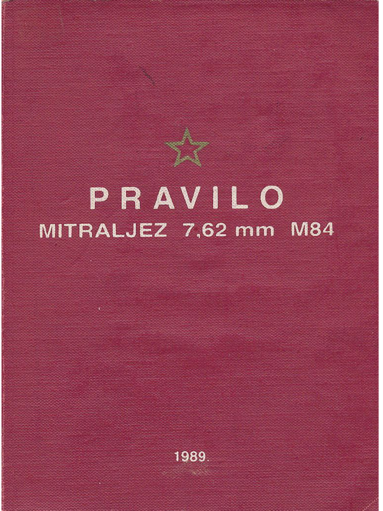 M84 PK Manual Croatian 1989 | PDF