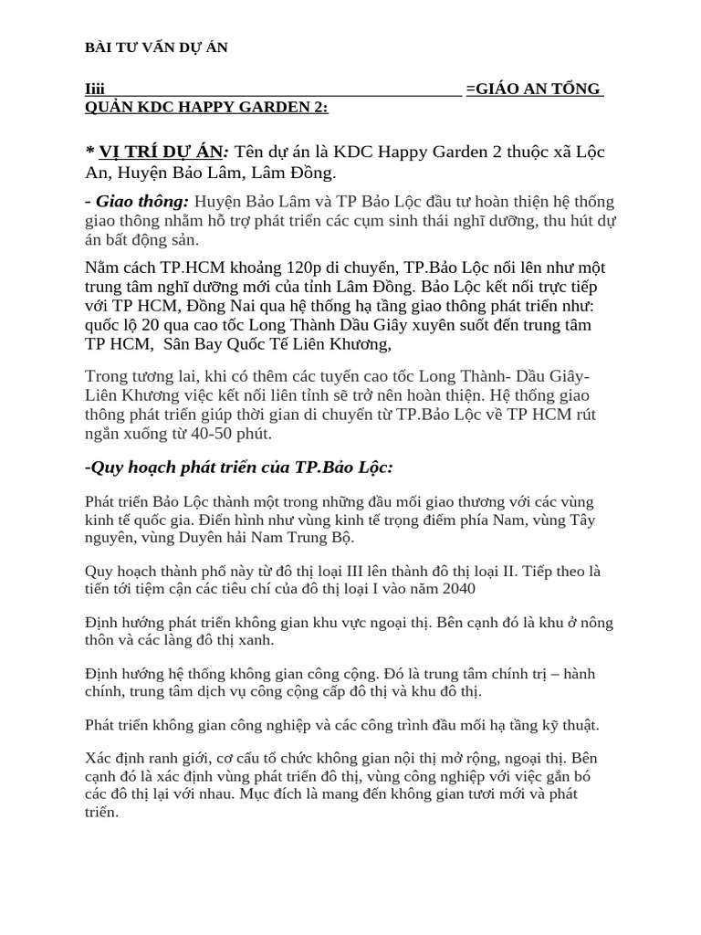 Giáo An T NG Qu N KDC Happy Garden 2 | PDF