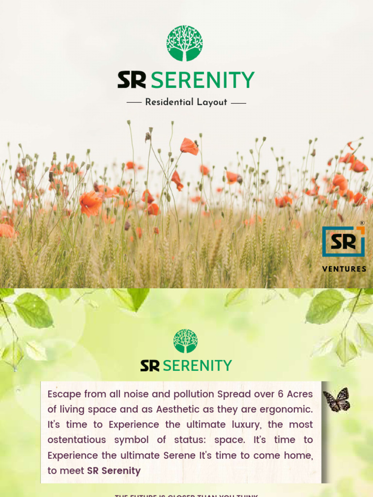 SR serenity brochur | PDF | Bangalore