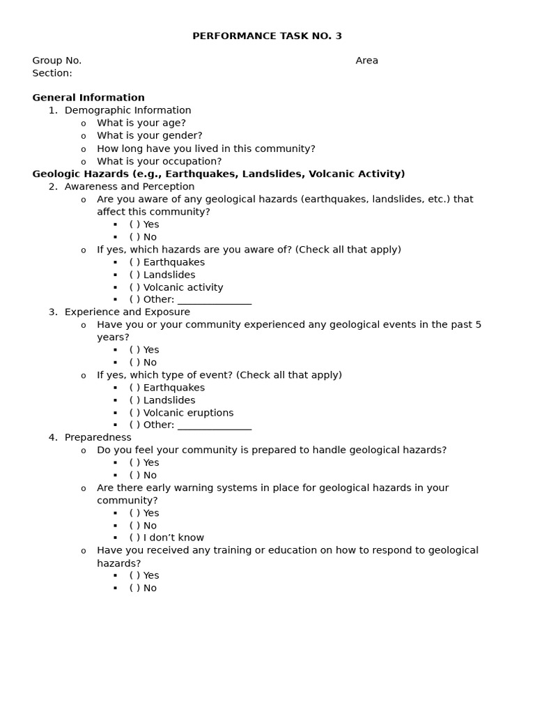 PERFORMANCE-TASK-NO3-els | PDF | Emergency Management | Hazards
