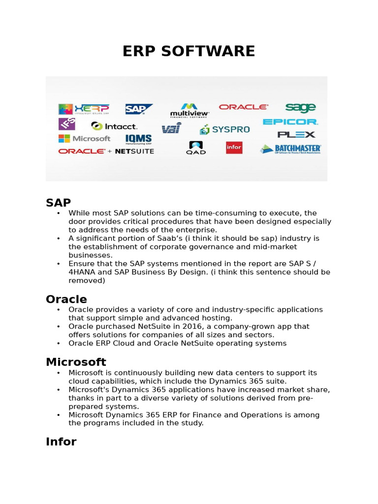 ERP ... | PDF | Enterprise Resource Planning | Oracle Corporation
