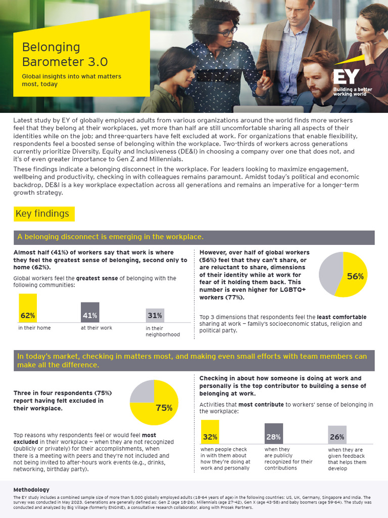 Ey Belonging Barometer 3 | PDF | Millennials | Social Psychology