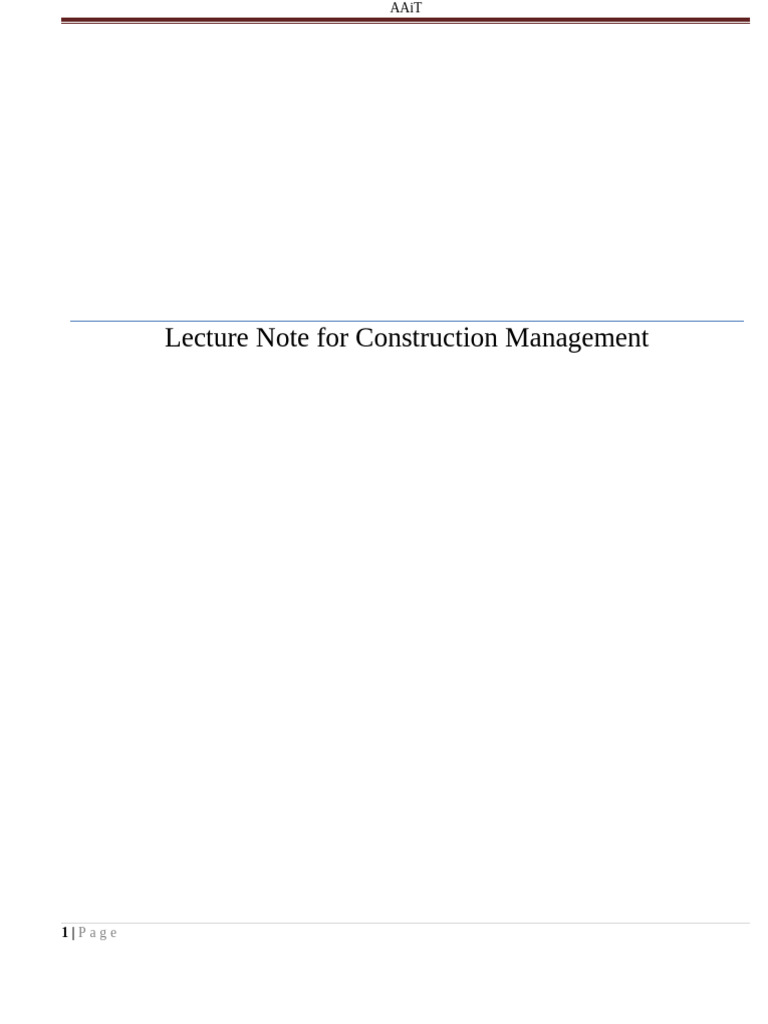 CEng 5214 Construction Management | PDF | Procurement | Business