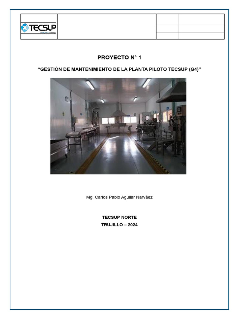 Informe Planta Piloto TECSUP | PDF