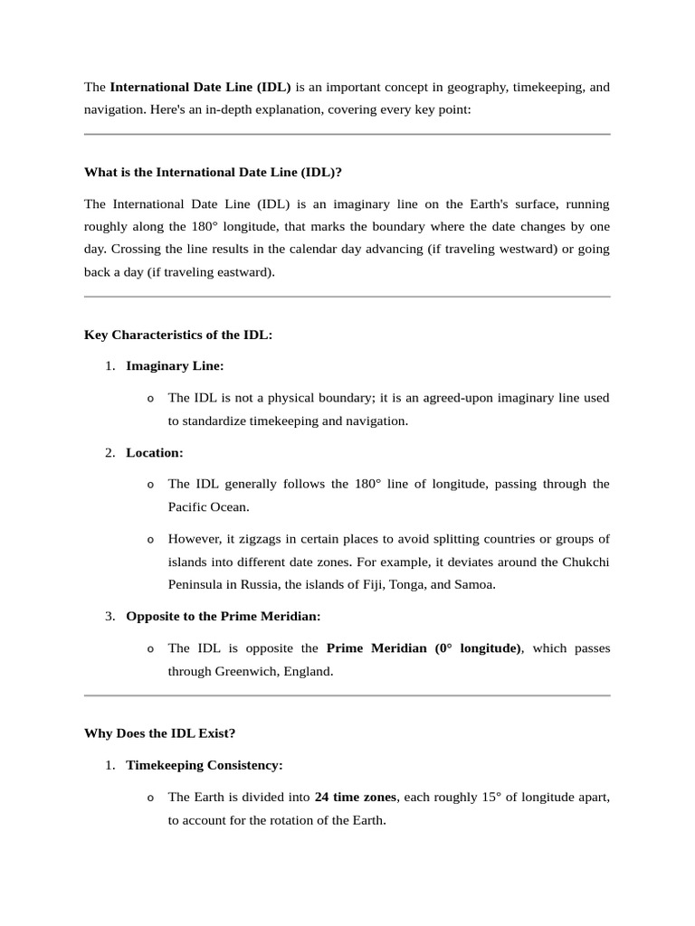 The International Date Line | PDF | Geography
