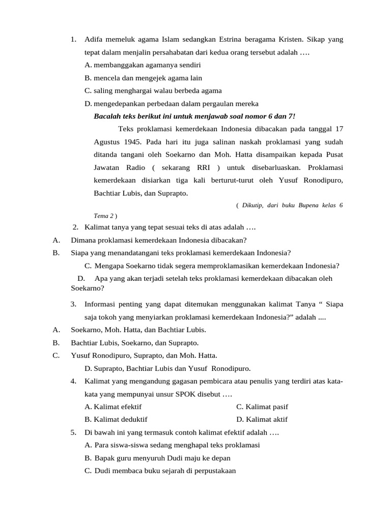 CONTOH SOAL TEMA 2 LANJUTAN | PDF