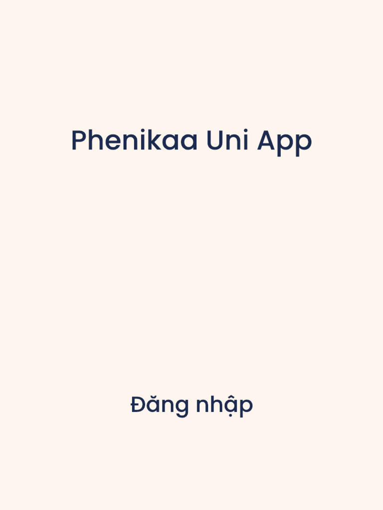 Phenikaa Uni - App | PDF