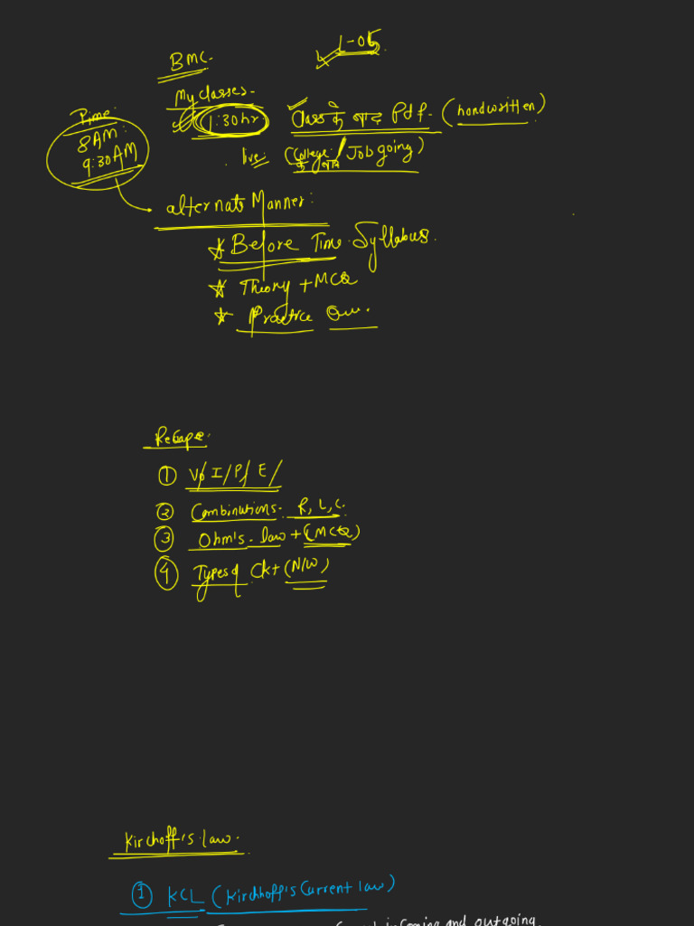 Electrical Engineering by Ravindra Sir Lec 05 | PDF