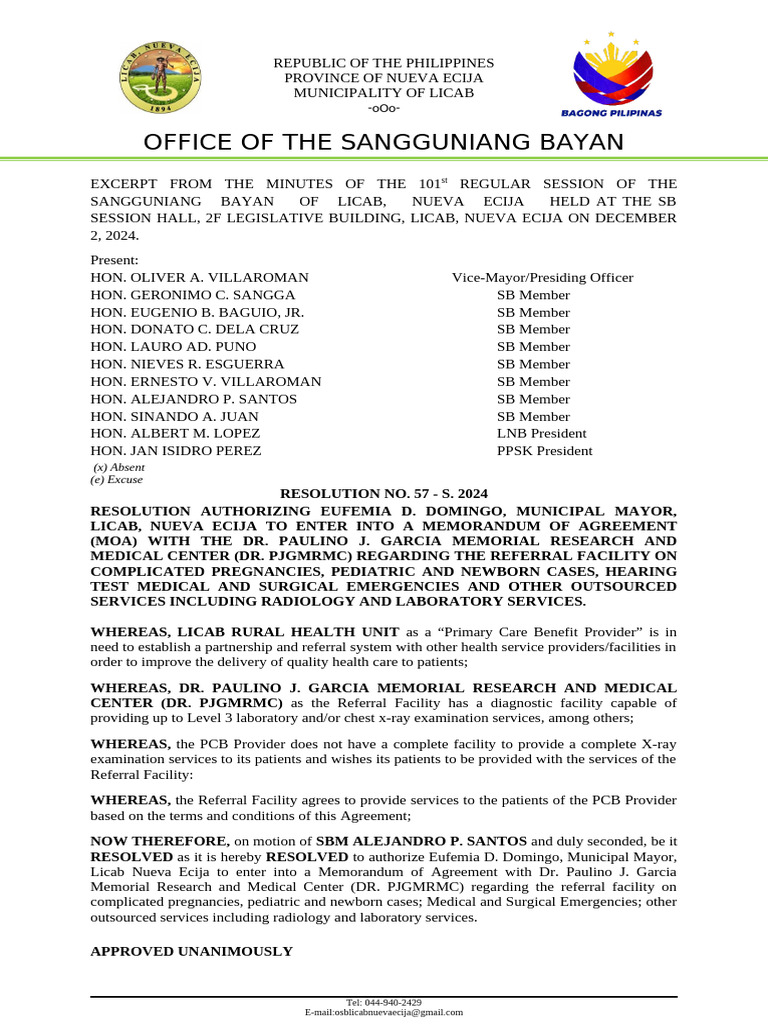 MOA WITH pjg fir 2025 | PDF | Medical Specialties | Health Sciences