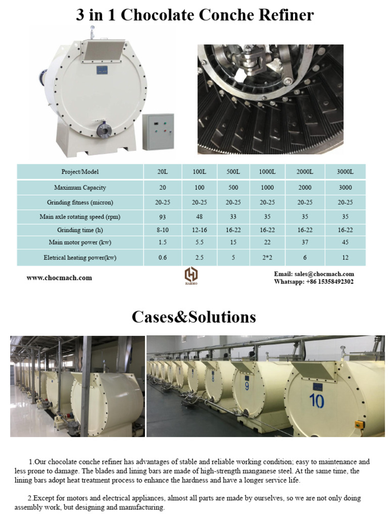 chocolate conche refiner | PDF