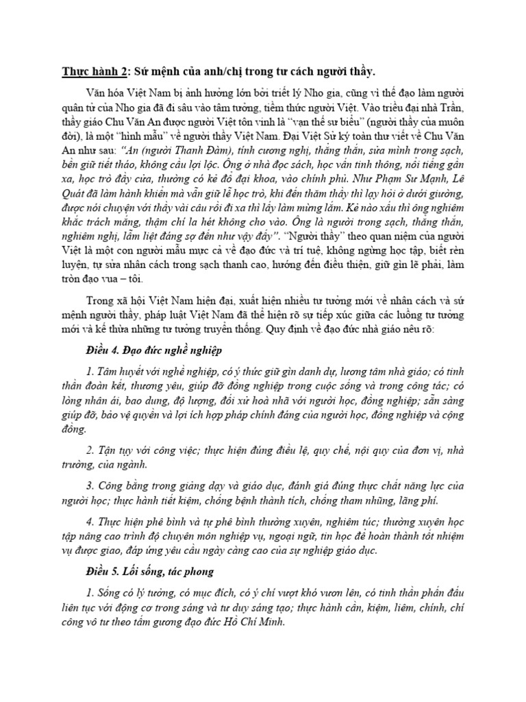 TH C Hành 2 - Su Menh Nguoi Thay | PDF