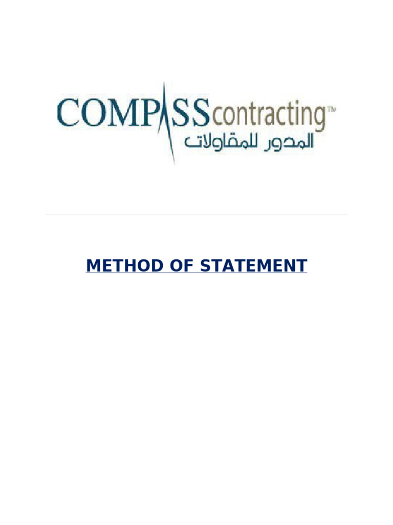Method Statement - Final | PDF | Pipe (Fluid Conveyance) | Firefighting